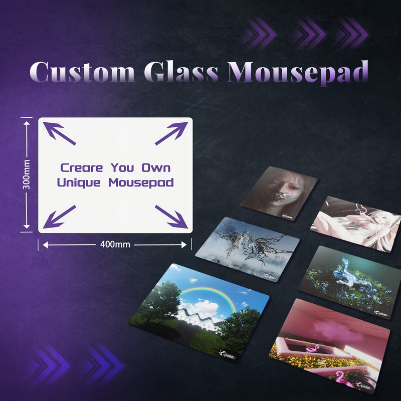 Clustrs Gaming Glass Mouse Pads